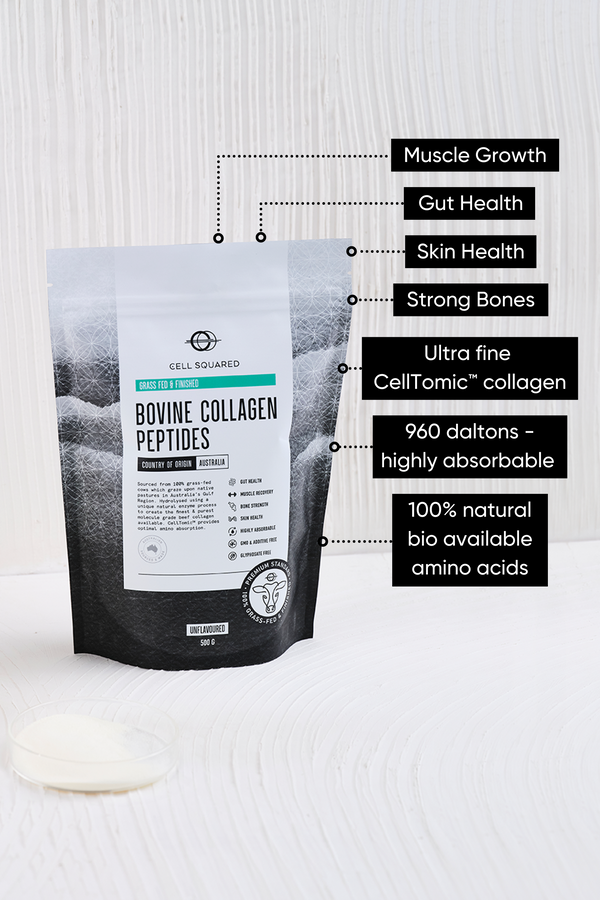 Grass Fed Hydrolysed Bovine Collagen Peptides | Cell Squared Australia