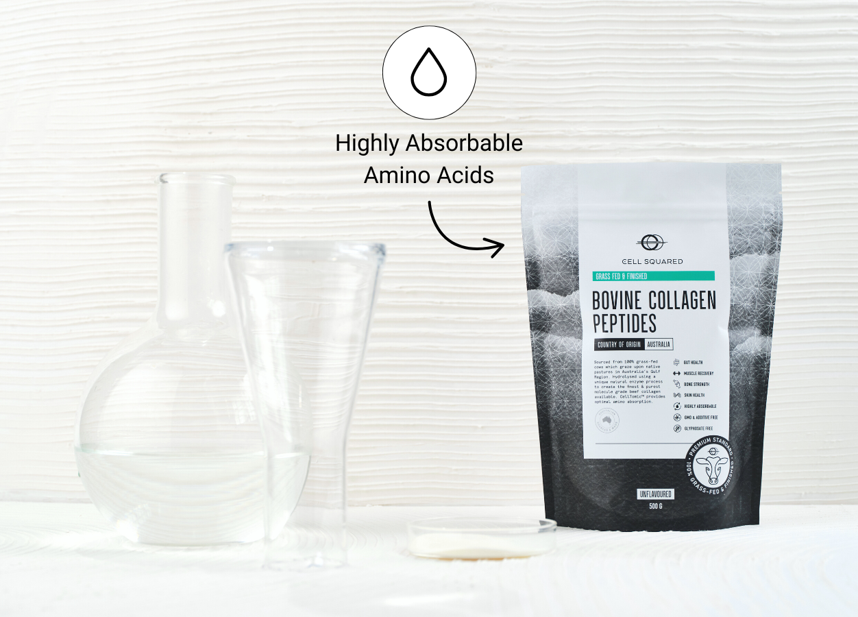 Grass Fed Hydrolysed Bovine Collagen Peptides | Cell Squared Australia