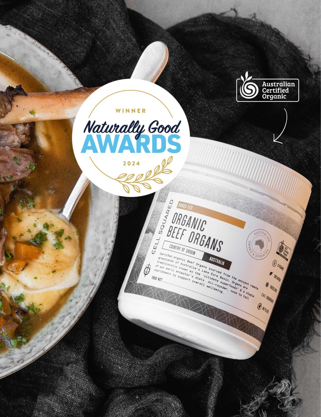 Award Winning Beef Organ Powders | Cell Squared Australia