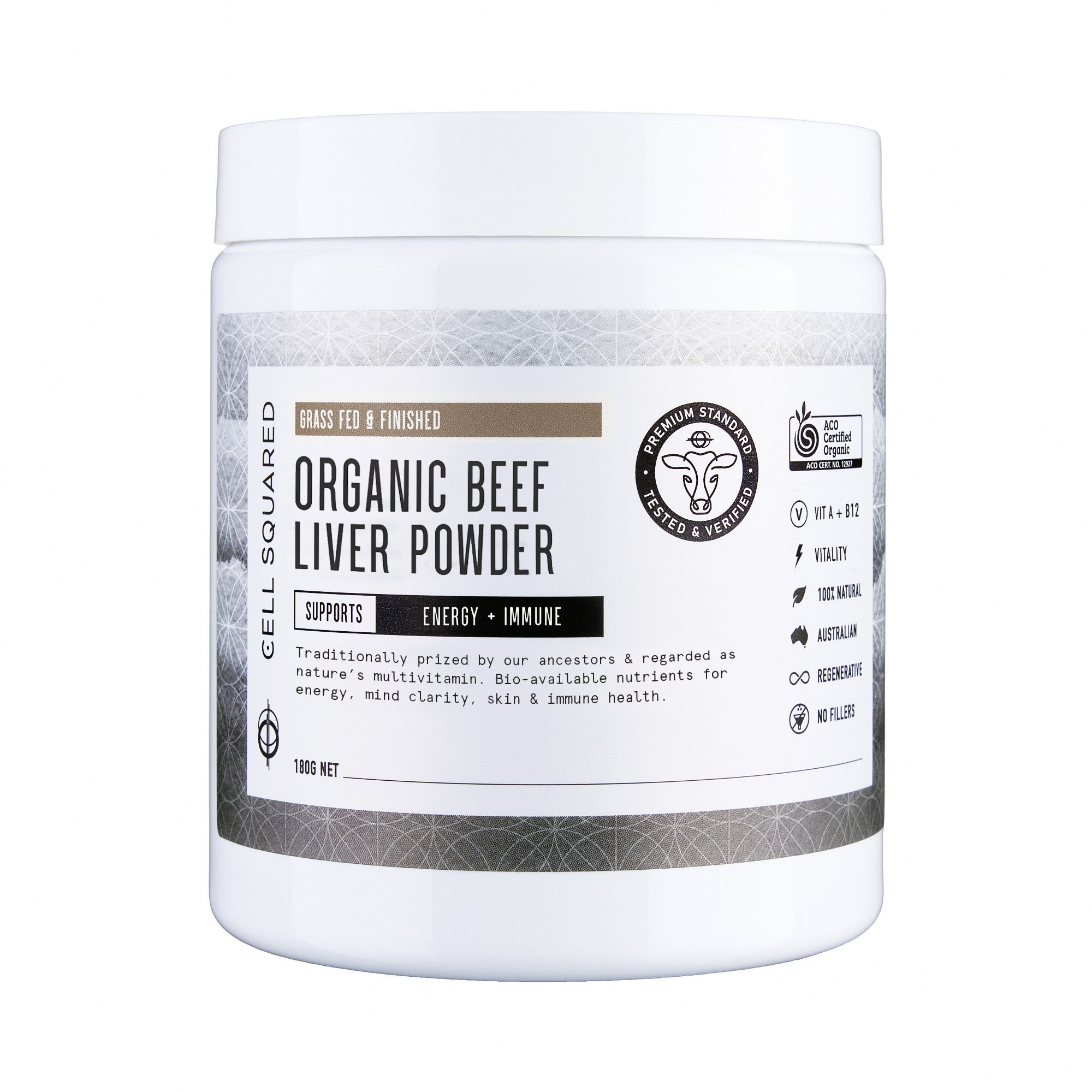 Organic Beef Liver Powder Australia - 180g - Cell Squared