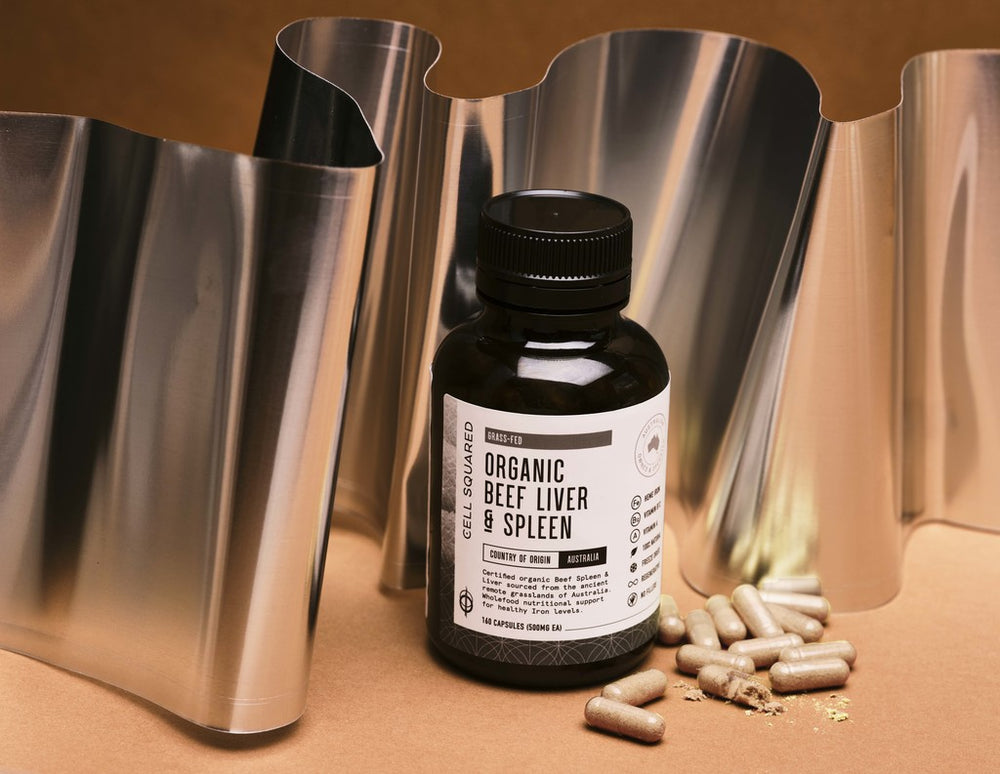 Shop Organic Grass Fed Beef Liver & Spleen Capsules Online | Cell Squared