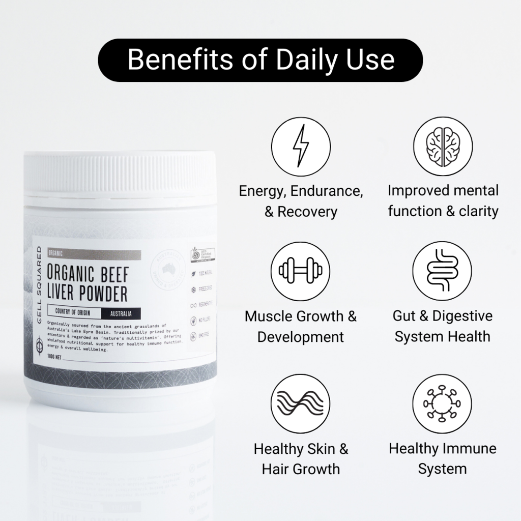 Organic Beef Liver Powder Australia - 180g - Cell Squared